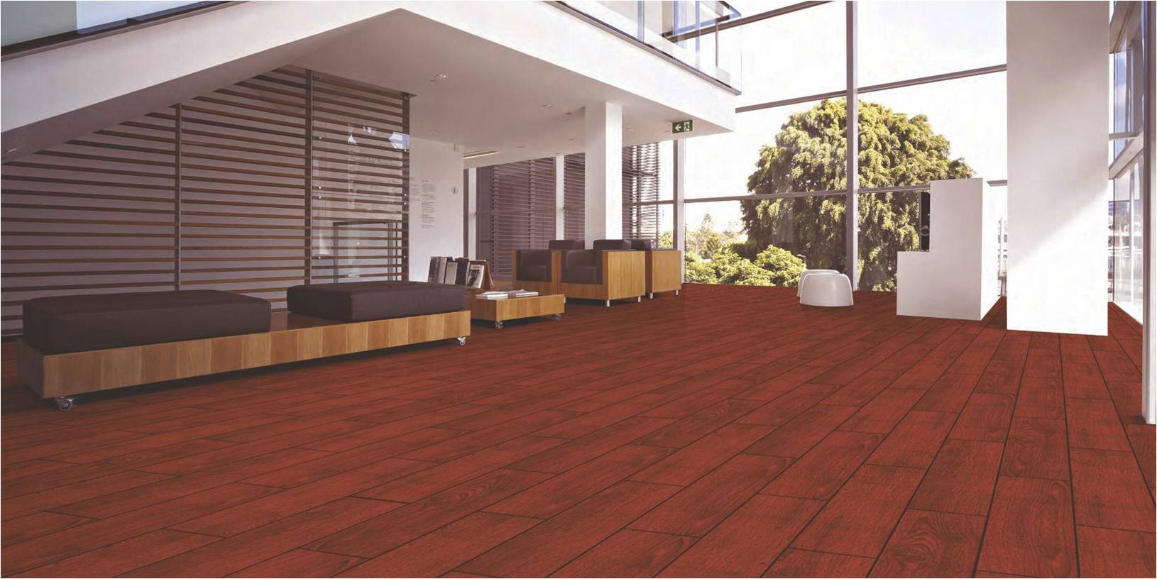 Cherry Wood Color Vitrified Wooden Floor Tile Shop in Delhi | Artimozz